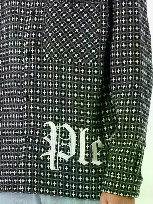PLEASURES Embroidered-logo Long-sleeve Shirt