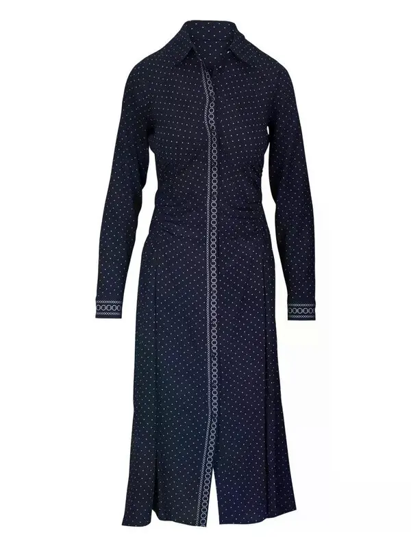 Veronica Beard Lex Polka-dot Midi Shirt Dress