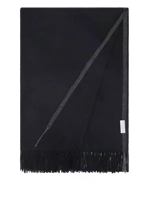 Brunello Cucinelli Cashmere Fringed-edges Blankets - Blue