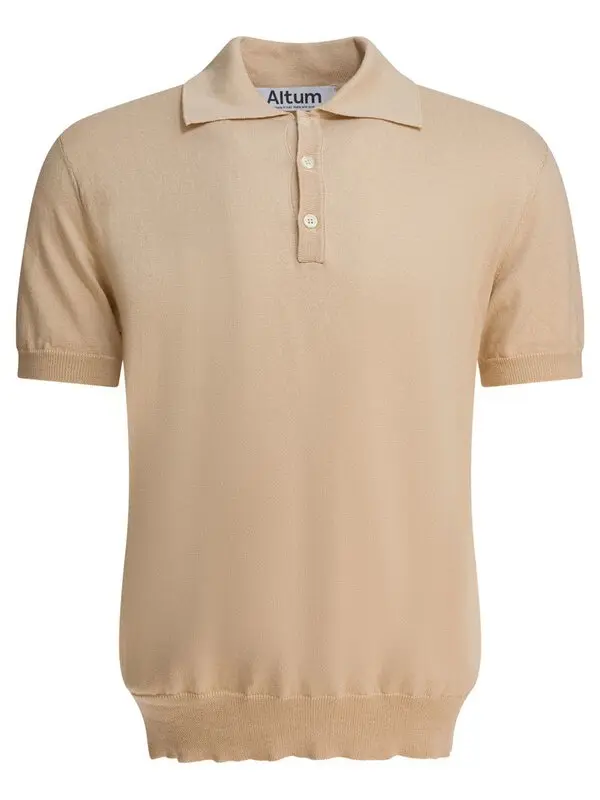 ALTUM Short Slevees Polo Shirt In Cotton - Beige