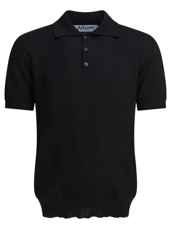 ALTUM Short Slevees Polo Shirt In Cotton - Black