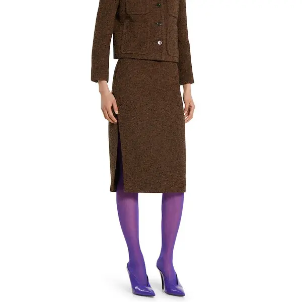 Gucci Seeded Wool Skirt
