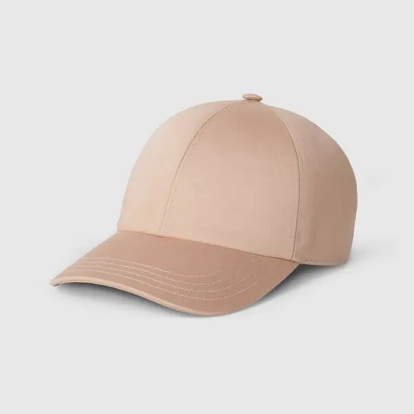 Gucci Cotton Baseball Cap With Embroidery - Pink