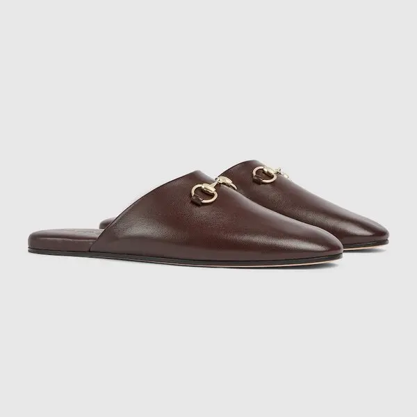 Gucci Leather Mule With Horsebit