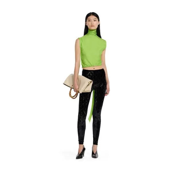 Gucci Gg Crystal Embroidered Leggings