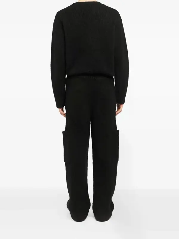Alanui Drawstring Knit Trousers - Black