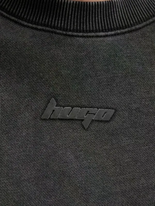 Hugo Logo-embroidered Cropped Sweatshirt