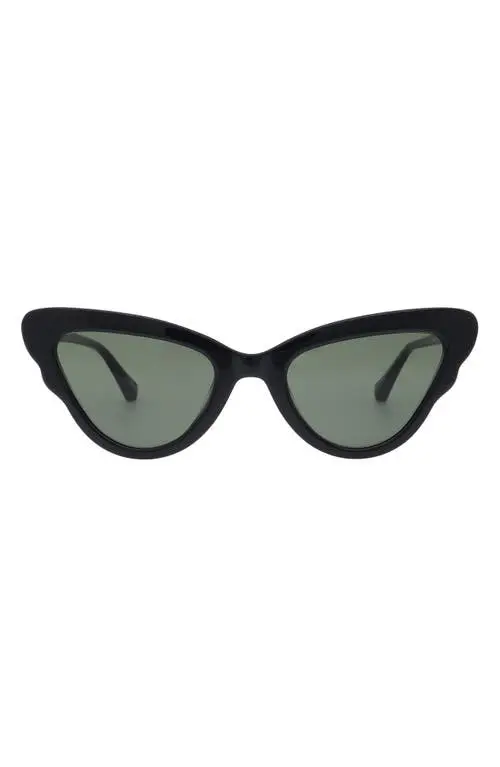 FLORENCE BY MILLS 51mm Butterfly Sunglasses - Gloss Black