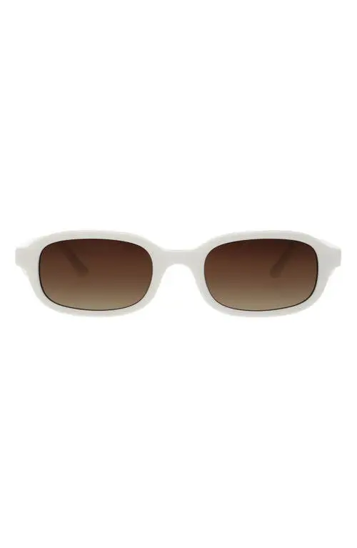 FLORENCE BY MILLS 49mm Rectangular Sunglasses - Solid Cream
