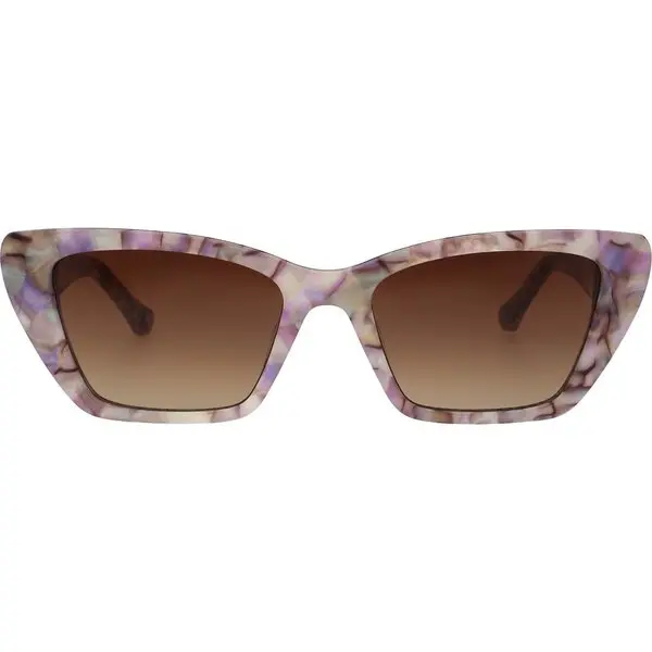 FLORENCE BY MILLS 53mm Cat Eye Sunglasses - Pearl Pink Marble