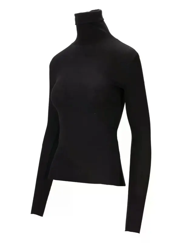 Polo Ralph Lauren Ribbed Turtleneck Top - Black