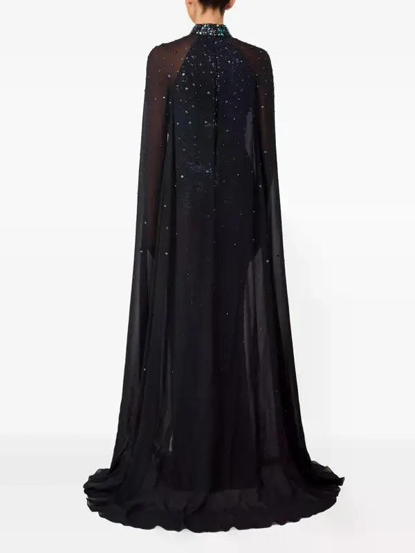 knee length dresses for ladies Etienne Off-Shoulder Gown with Sheer Sleeves main image 0
