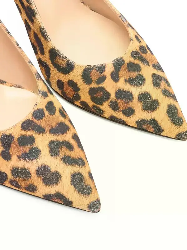 Casadei Leopard-print Slingback Pumps