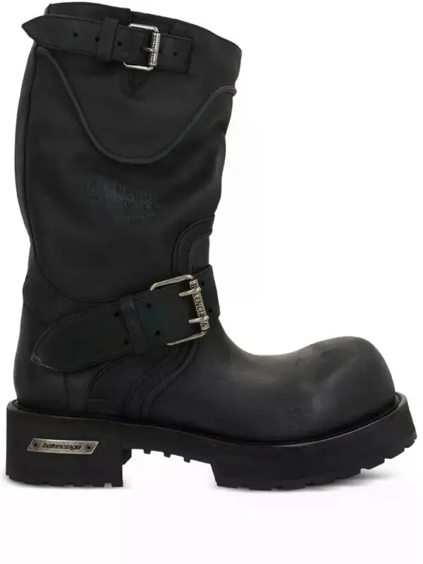 Balenciaga Leather Boots - Black