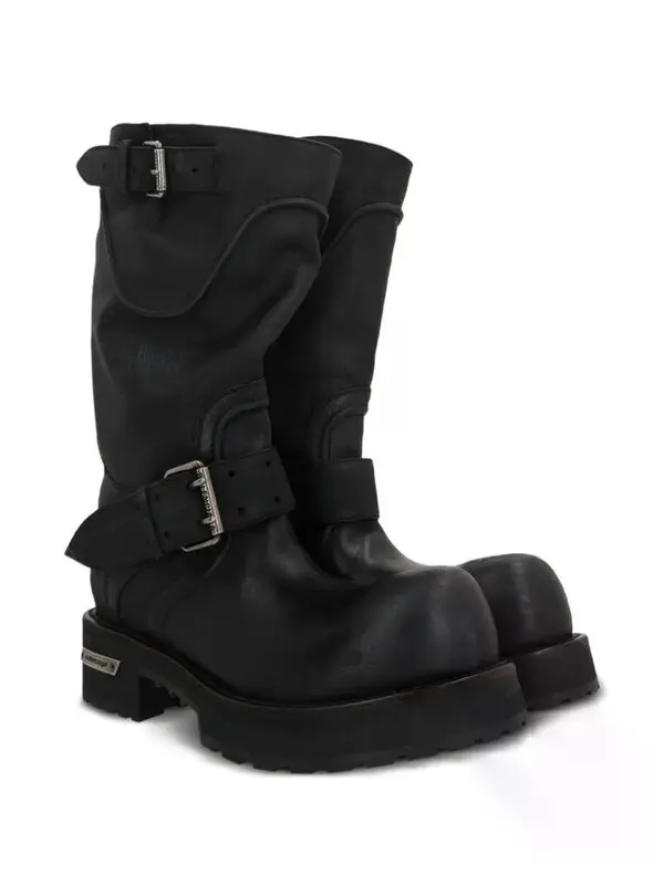 Balenciaga Leather Boots - Black