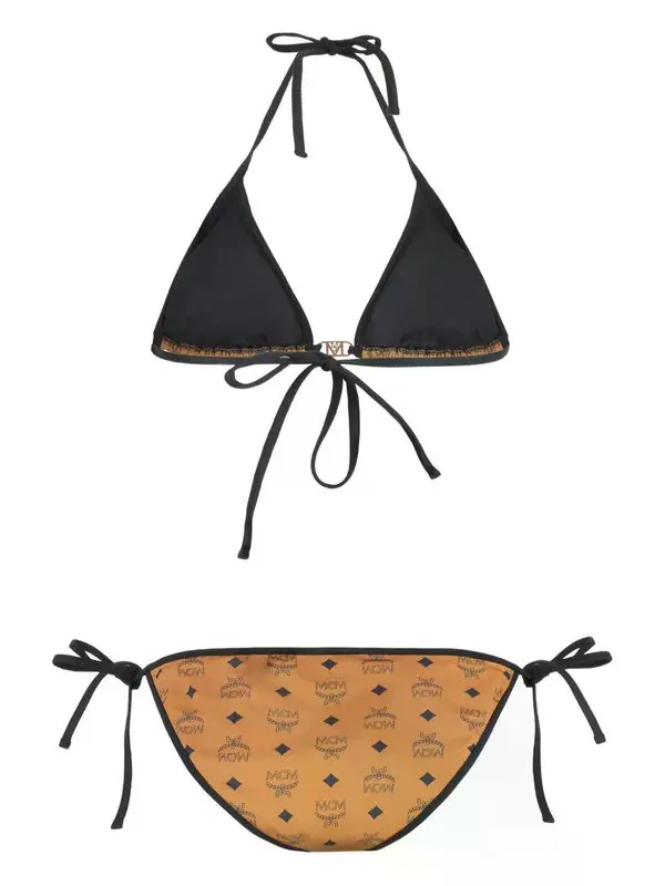 Mcm Visetos Print Bikini - Brown