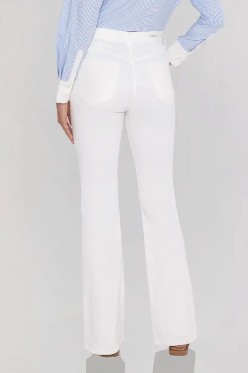 RUDES DENIM The Isabella Mini Flare - Blanc