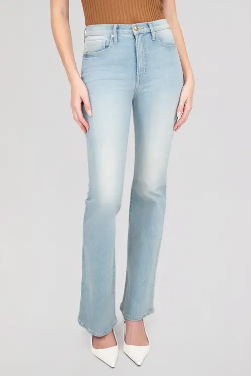 RUDES DENIM Isabella Mini Flare Jeans - Bleu Clair