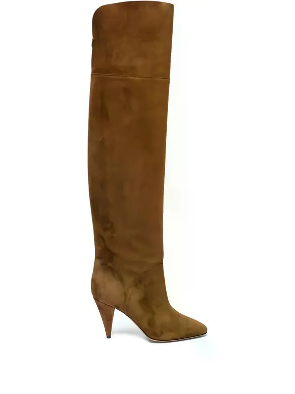 Casadei 120mm Suede Calfskin High-heeled Boots