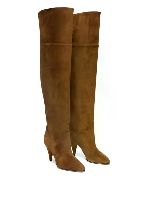 Casadei 120mm Suede Calfskin High-heeled Boots