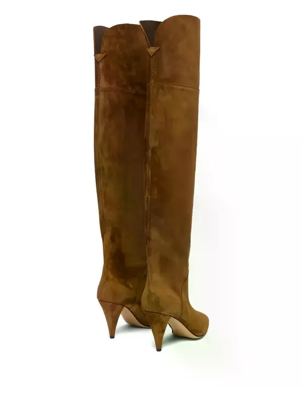 Casadei 120mm Suede Calfskin High-heeled Boots