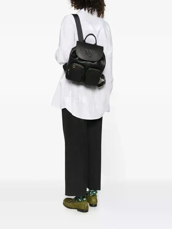 Pinko Leather Backpack - Black