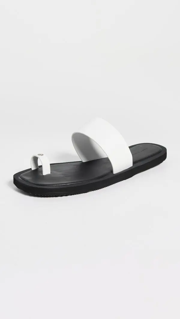 Tory Burch Toe Ring Flip Flops - Cloud/perfect Black