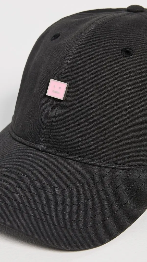 Acne Studios Face Stud Cap - Black
