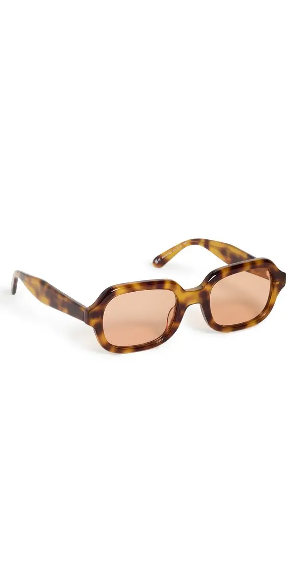 JIMMY FAIRLY Freja Rectangular Sunglasses - Brown Tortoiseshell