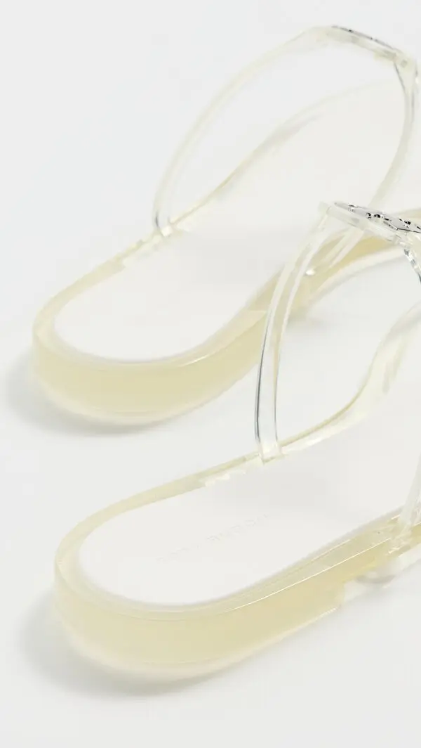 Tory Burch Mini Miller Jelly Sandals - Clear Silver