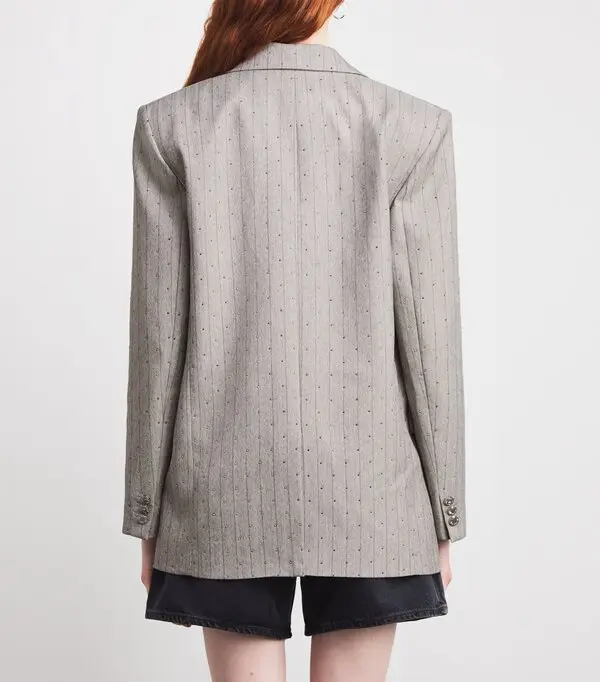 Maje Embellished Stripe Blazer