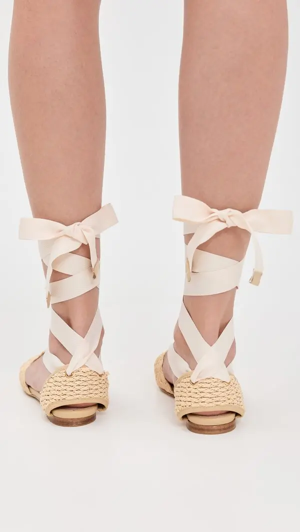 ANDREA GOMEZ Desi Raffia Flats