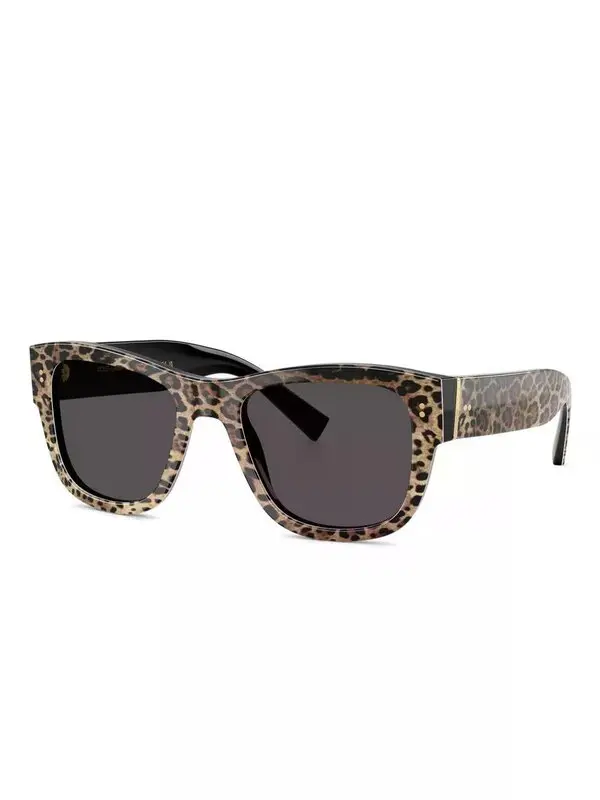 Dolce & Gabbana Leopard-print Square Sunglasses