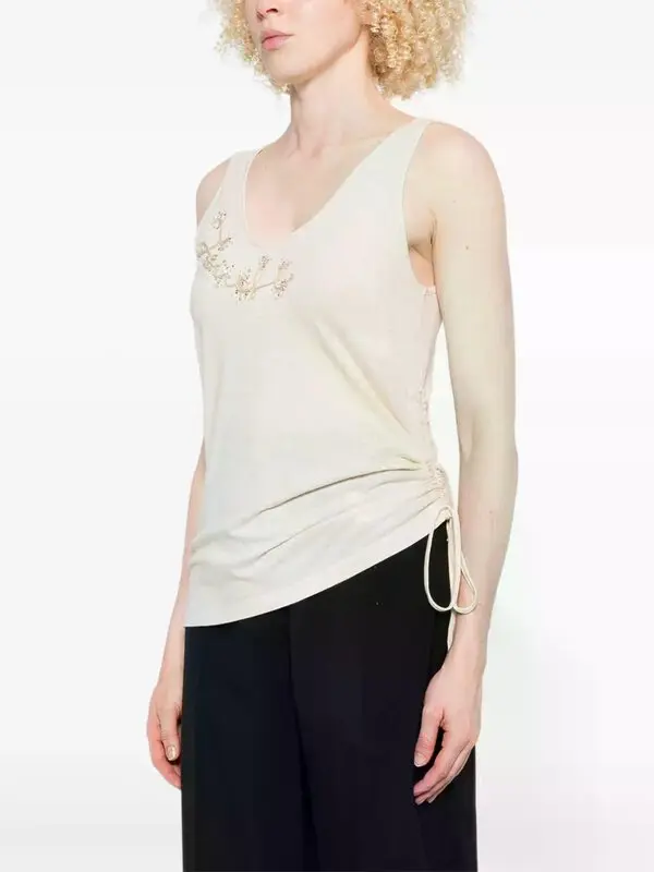 Fendi Embellished Tank Top - Neutrals