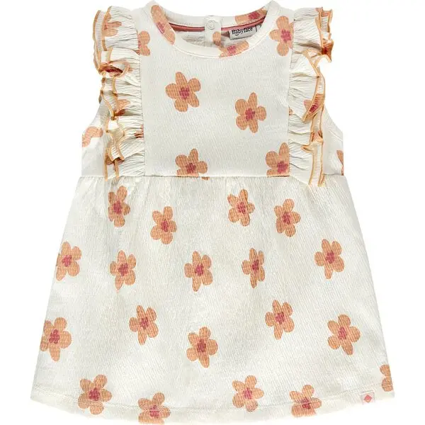 BABYFACE Floral Print Woven Sleeveless Dress - Creme