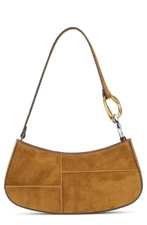 Staud Ollie Suede Shoulder Bag - Tan