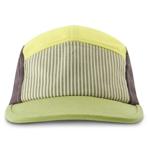 STAINS AND STORIES BY BABYFACE Color Blocked Striped Baseball Cap - Lemon