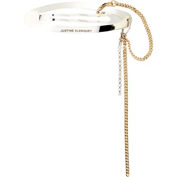 JUSTINE CLENQUET Amber Hair Clip - Gold/palladium