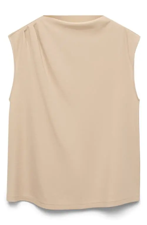 Mango Draped Neck Sleeveless T-shirt