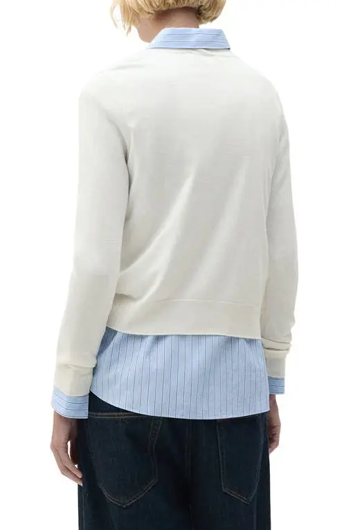 Mango V-neck Fine Knit Sweater