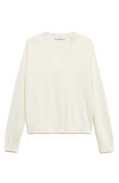 Mango V-neck Fine Knit Sweater