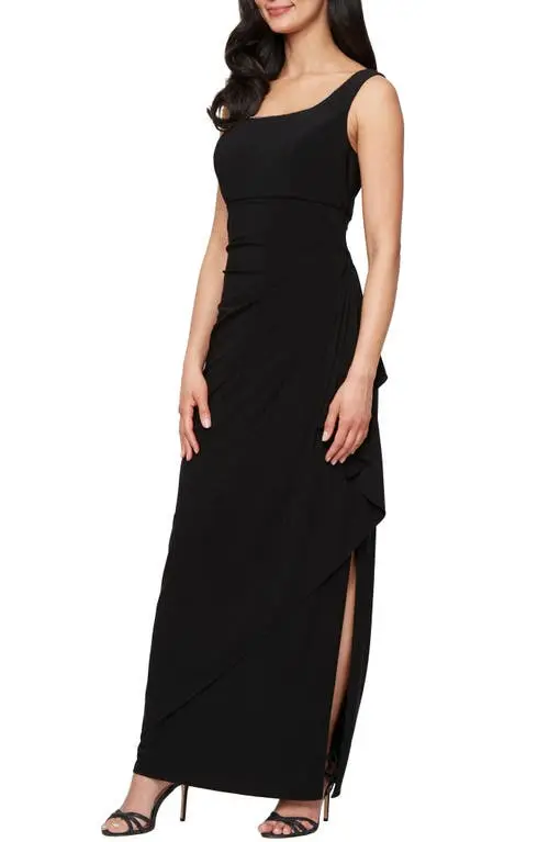 Alex Evenings Empire Waist Jersey Gown With Jacket