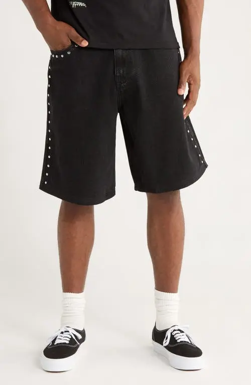 PLEASURES Lucky Studded Denim Jorts