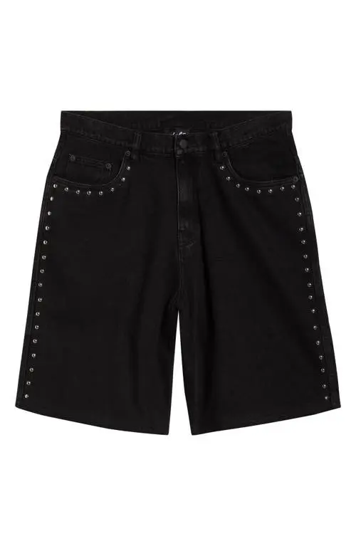 PLEASURES Lucky Studded Denim Jorts