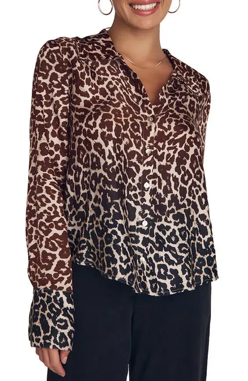 Bella Dahl Ombré Leopard Print Shirt