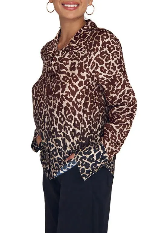 Bella Dahl Ombré Leopard Print Shirt