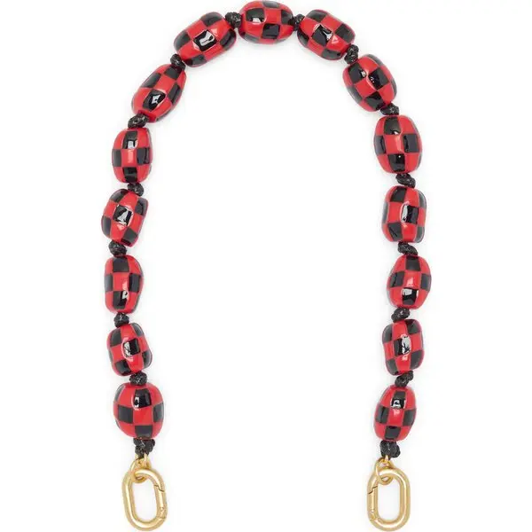 Clare V. Shortie Strap - Black/red