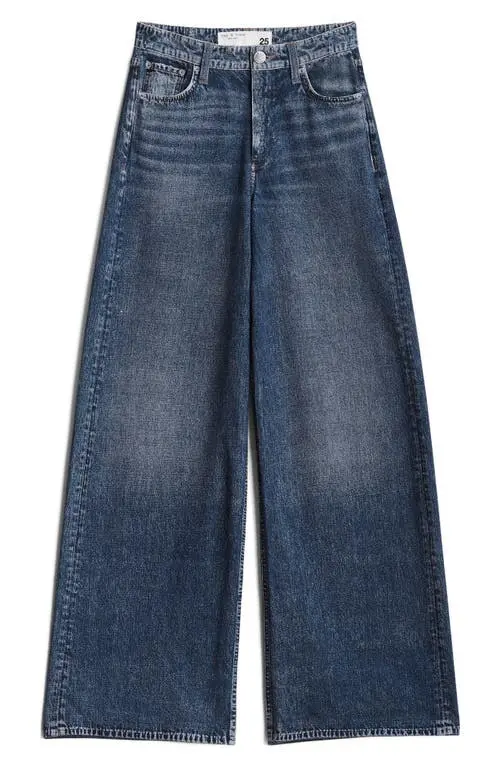 Rag & Bone Rb Miramar Sofie High Waist Ankle Wide Leg Terry Sweatpant Jeans - Kimbr