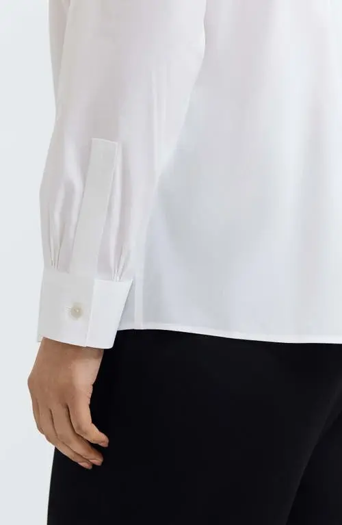 Foxcroft Cotton Blend Button-up Shirt - White