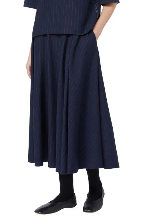 MM BY MAX MARA Pelota Stripe Jersey Midi Skirt